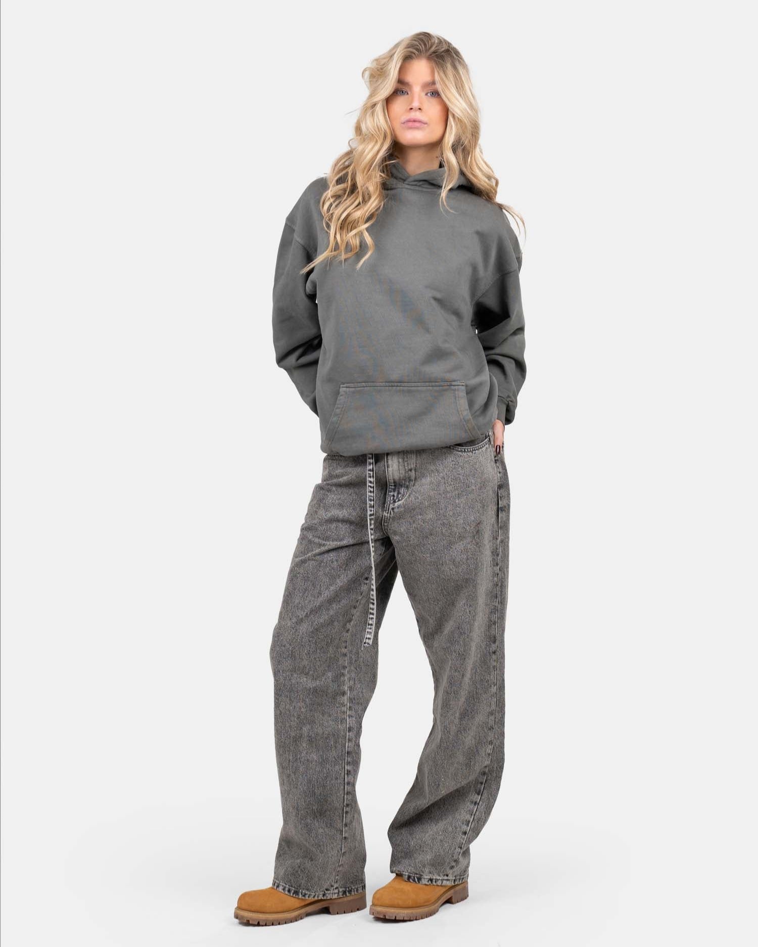 Blank Hoodie Washed Grey | Køb hos Skagen-clothing.dk