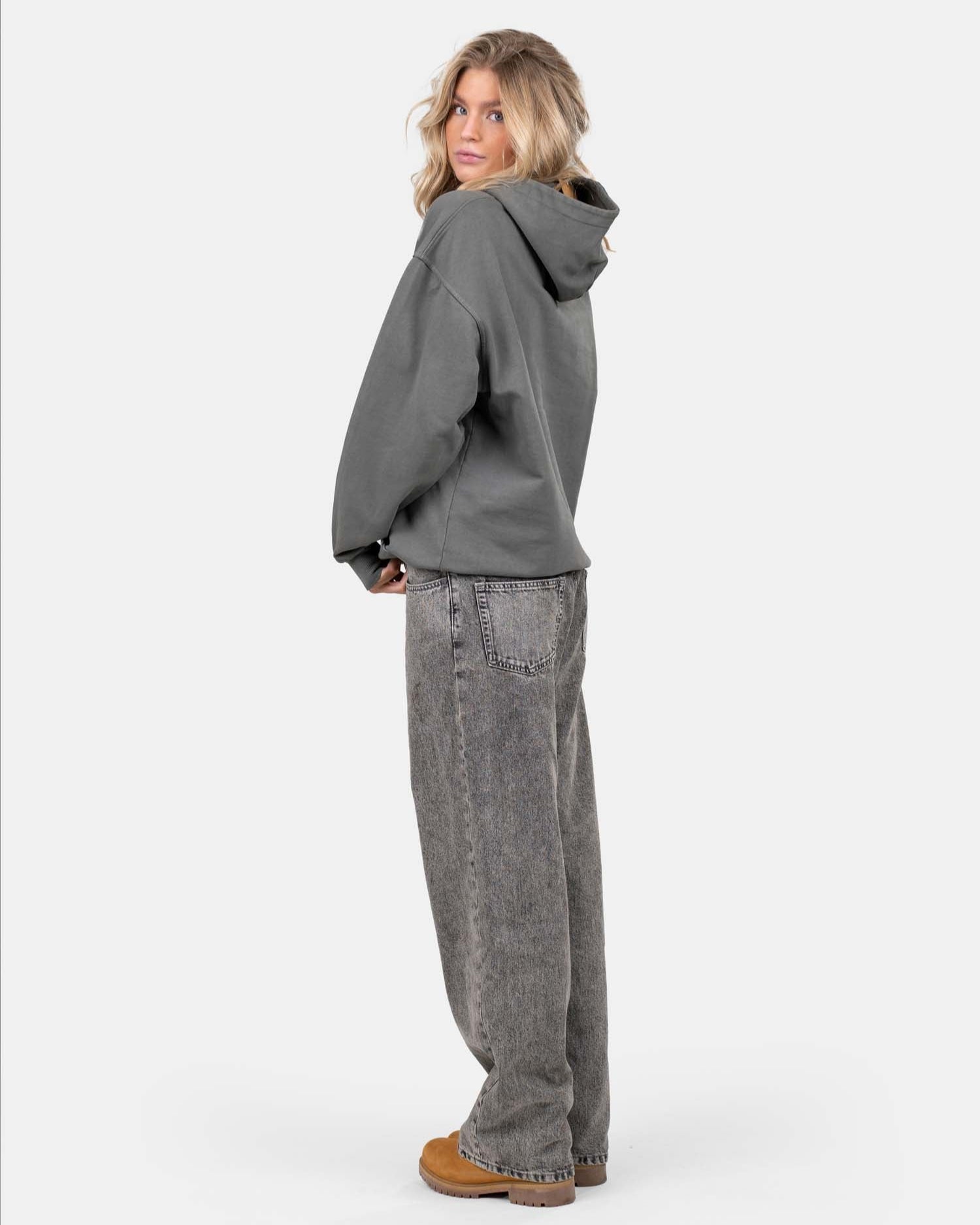 Blank Hoodie Washed Grey | Køb hos Skagen-clothing.dk